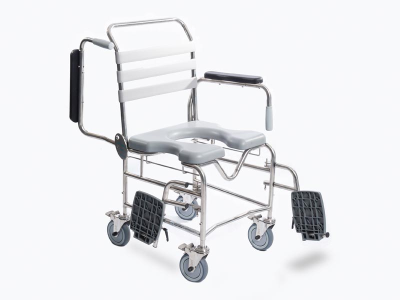 Shower Commode, Attendant Propelled, Swing Away Footplate, Height ...