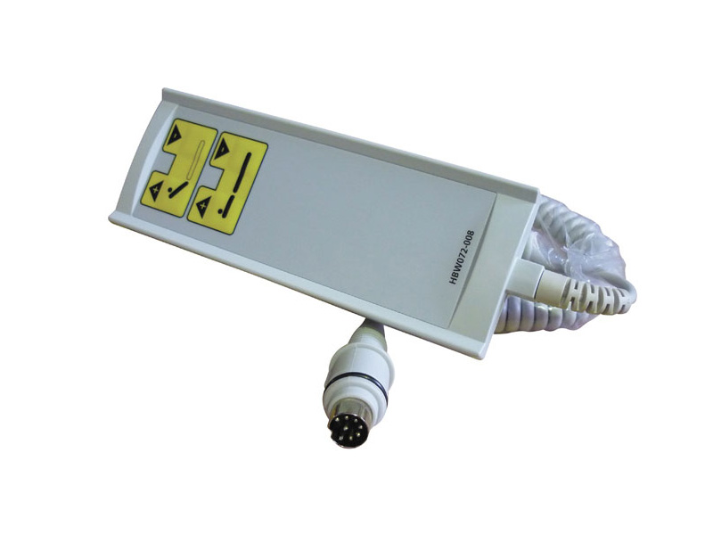 Handset, 4 Button, Grey [Yellow], 8 Pin DIN (Round) Plug, Linak HB70