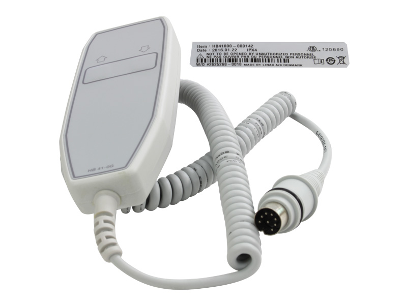 Handset, 2 Button, 8 Pin DIN (Round) Plug, Grey, Linak HB40