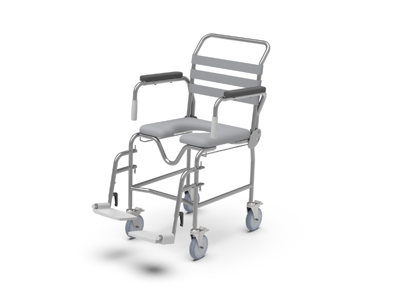 Juvo Commode Chair - Swing Footrests, Height Adjustable