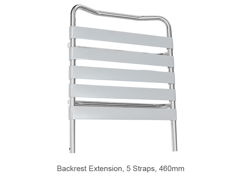 Juvo Backrest Extension, 5 Straps, 460mm, Shower Commode