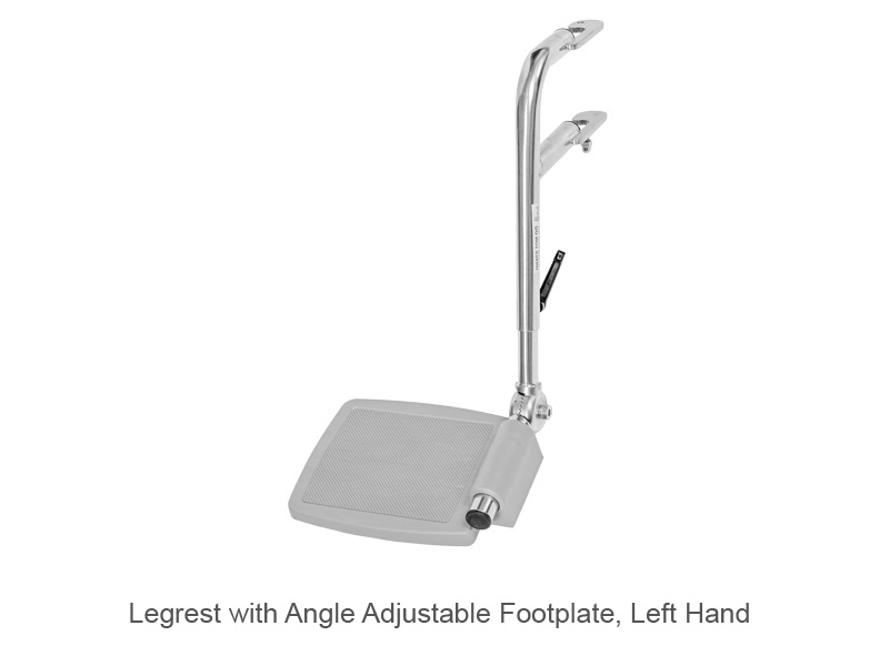 Juvo Shower Commode: Left-Hand Angle Adjustable Footplate