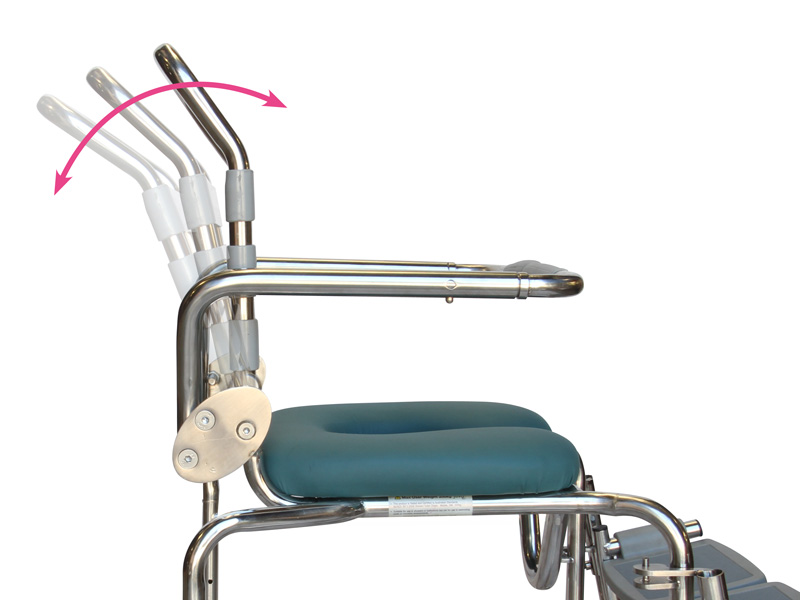 Shower Commode, Attendant Propelled, Swing Away Footplate, 360mm, Juvo ...