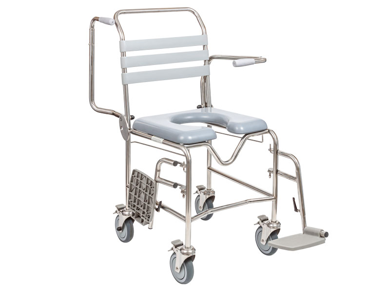 Juvo Shower Commode Chair, Swing Away Footrests, 460mm Seat