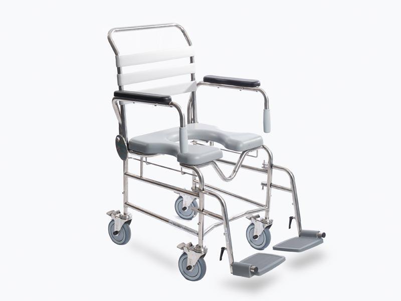 Shower Commode, Attendant Propelled, Swing Away Footplate, Height ...