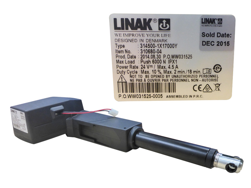 Linear Actuator, 170mm (6.5in.), Black, Linak LA31