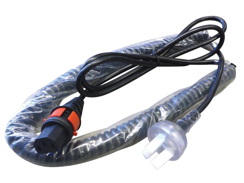 Cable, Mains Power, 1800mm (70in.), 1200mm Straight, 600mm Coiled, with ...