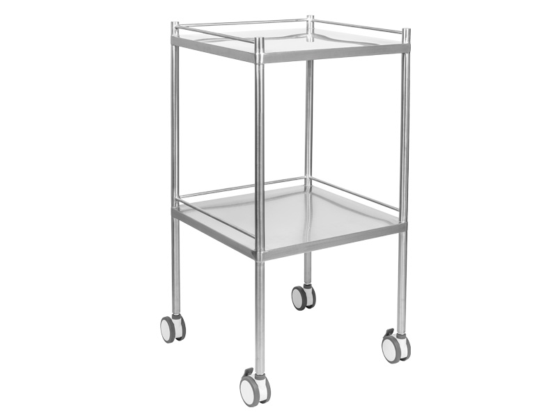 Juvo Dressing Trolley | 2 Shelves | 3 Rails | 500x500x900mm