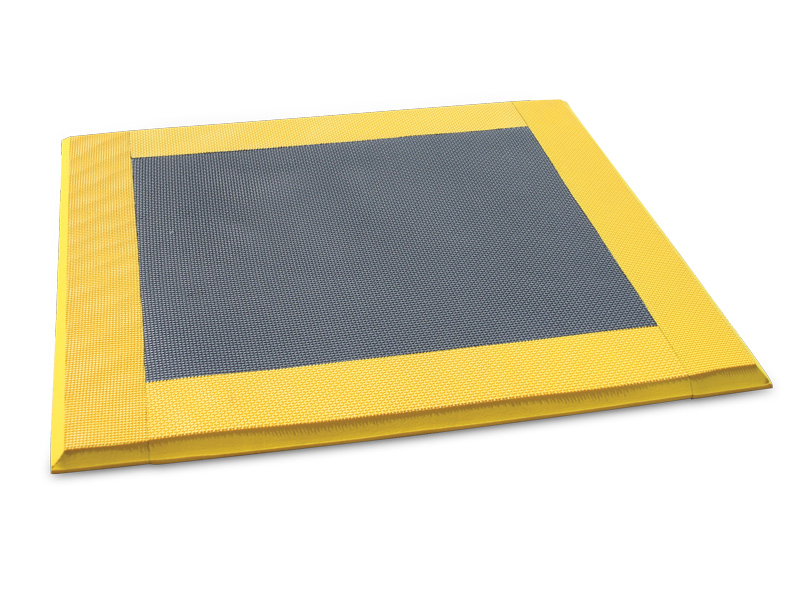 Anti Fatigue Mat, Anti Bacterial, Bevelled Edge, Yellow Edge, 1065 x 1830mm