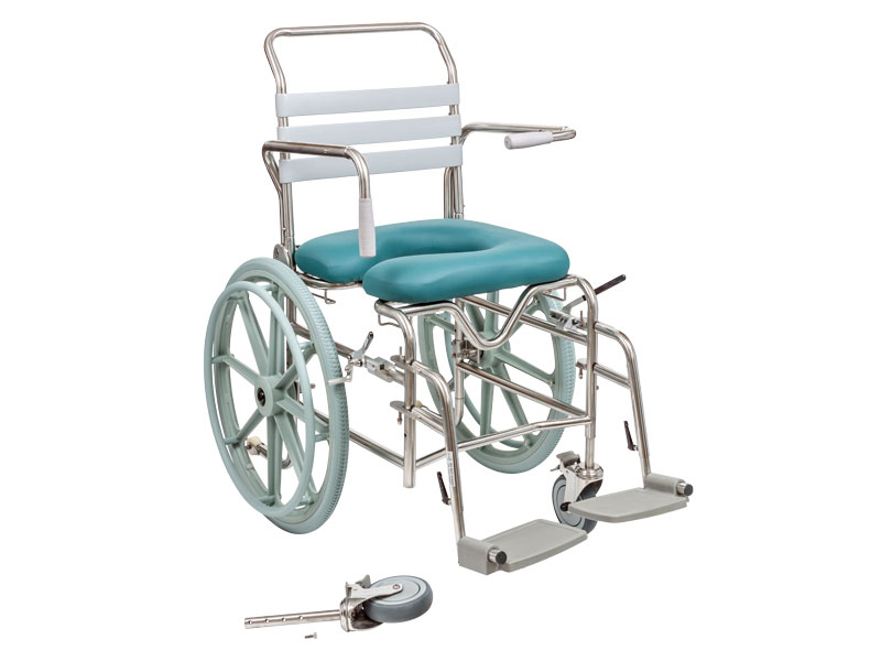 Juvo Shower Commode: Self-Propelled, Height Adjustable