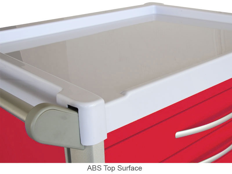 Unicare Emergency Cart: Large, Locking Bar