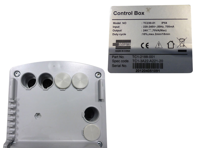 Control Box, Grey, Fortress, to suit Treatment Table