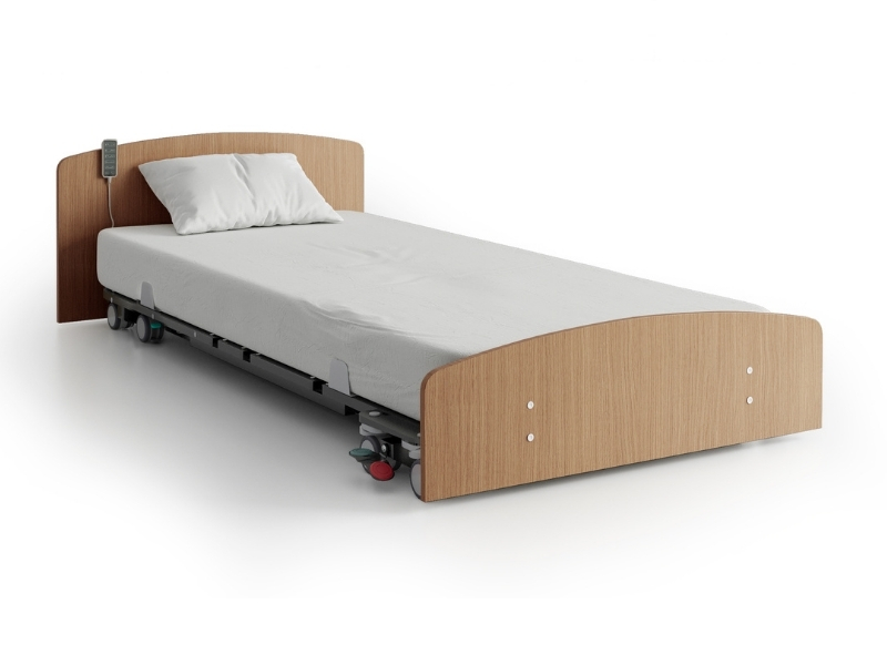 Floorline Single Nursing Bed Prime Oak Xcel 3 Pro | Unicare