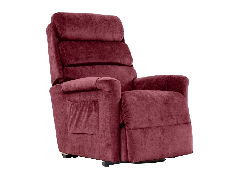 2 Motor Lift Recline Chair: A Burgundy Comfort Haven