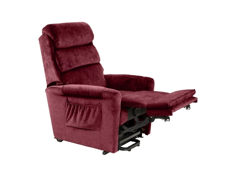 2 Motor Lift Recline Chair: A Burgundy Comfort Haven