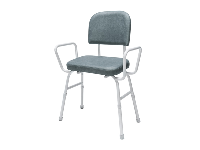 Ansa Extra Care Perching Stool with Arms - Slate