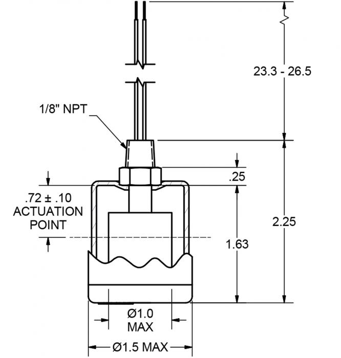 MS4500 Mini Float Switch – Slosh-Shielded Level Control