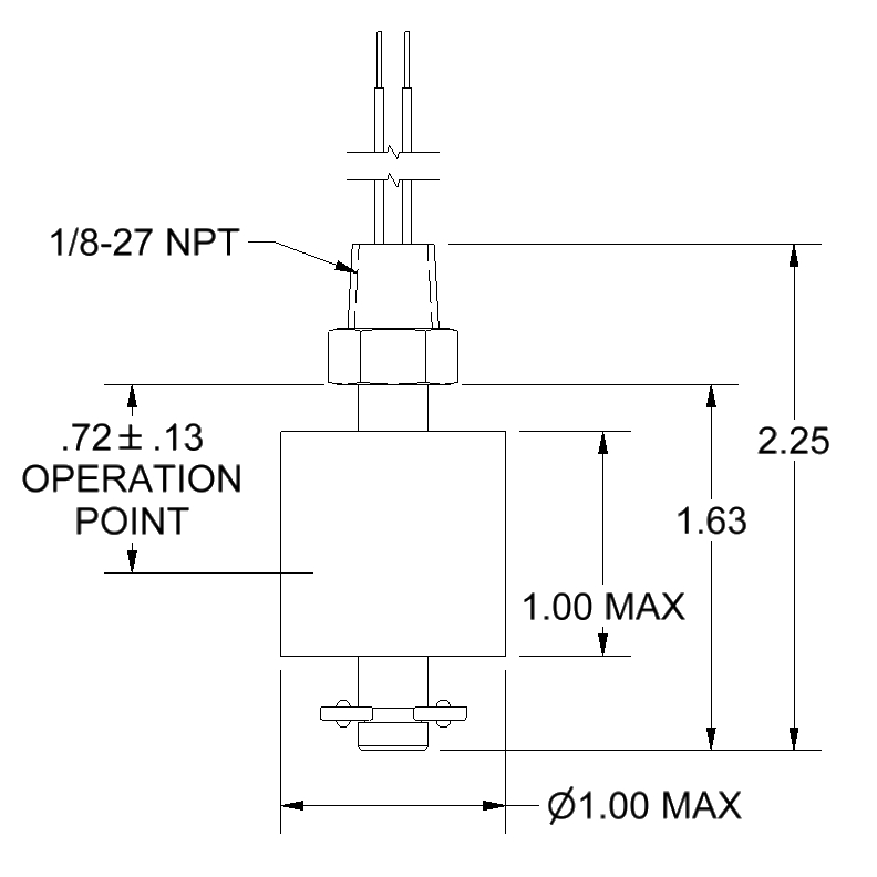 M9000 Float Switch – Miniature Kynar Level Control