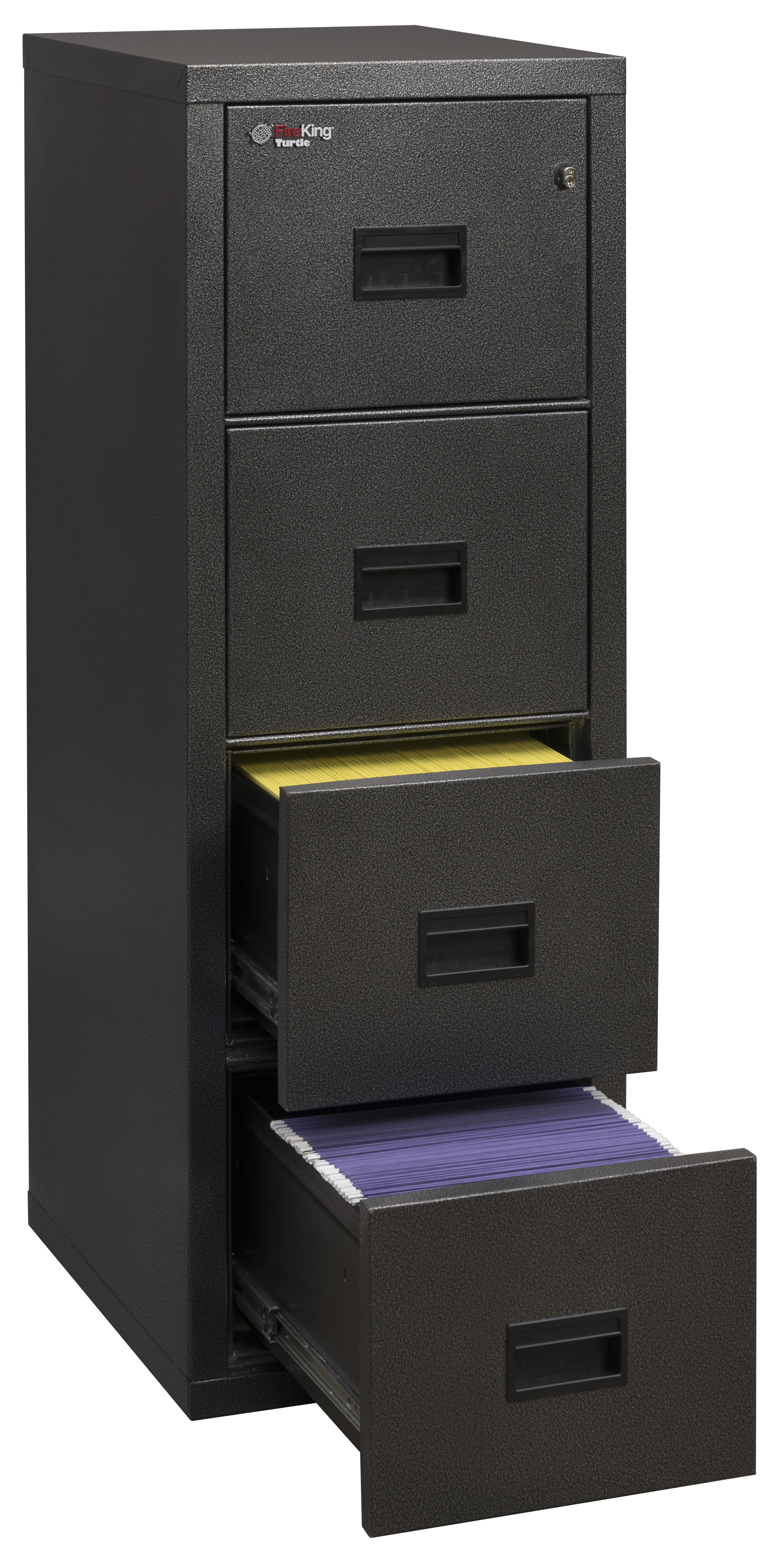 Turtle Fire Rated 4 drawer 22" depth letter/legal file cabinet