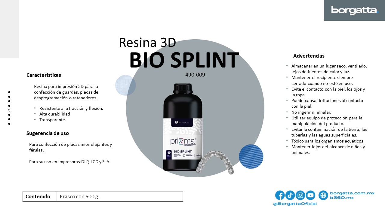 Resina Prizma 3D para Splint