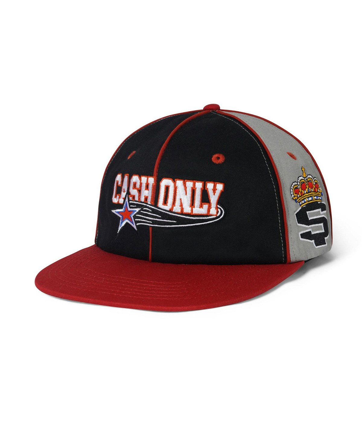 Cash Only Cap Downtown Snapback Black/Grey/Burgundy