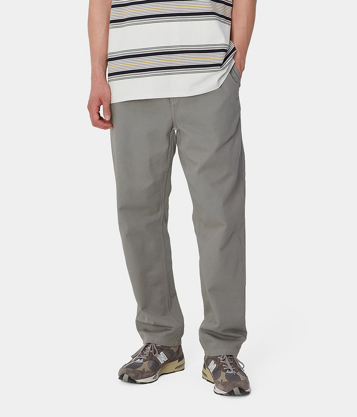 Carhartt WIP Pants Flint Misty Grey garment dyed