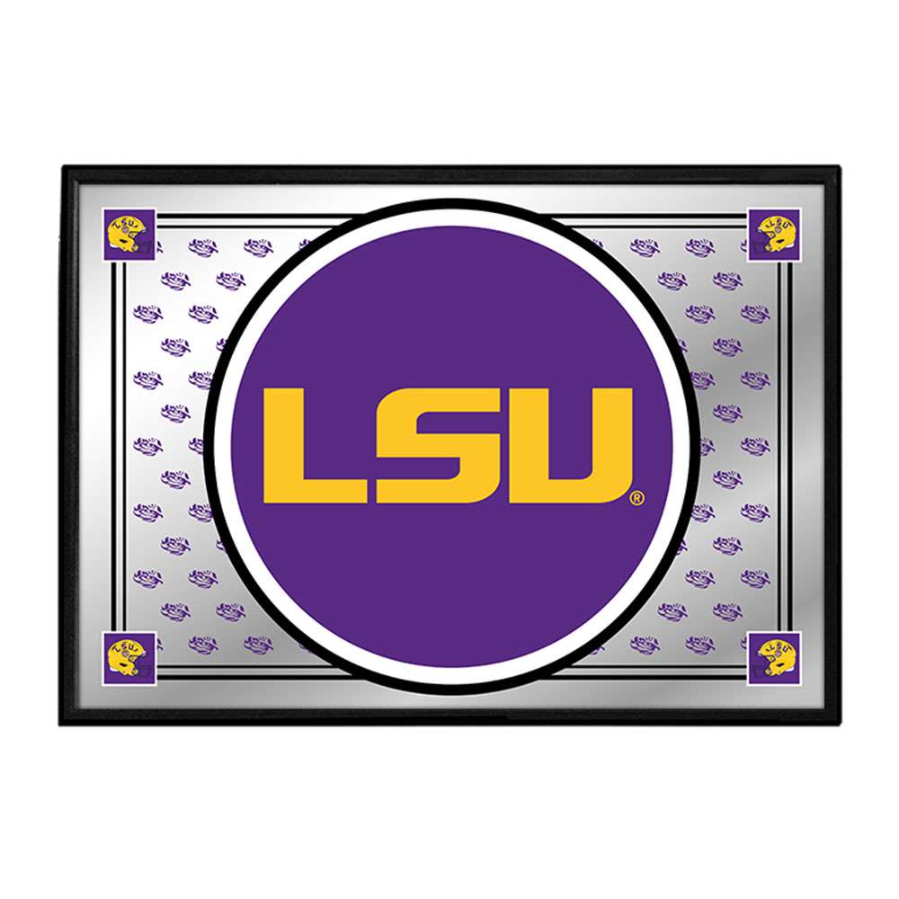 LSU Tigers Team Spirit, LSU - Framed Mirrored Wall Sign