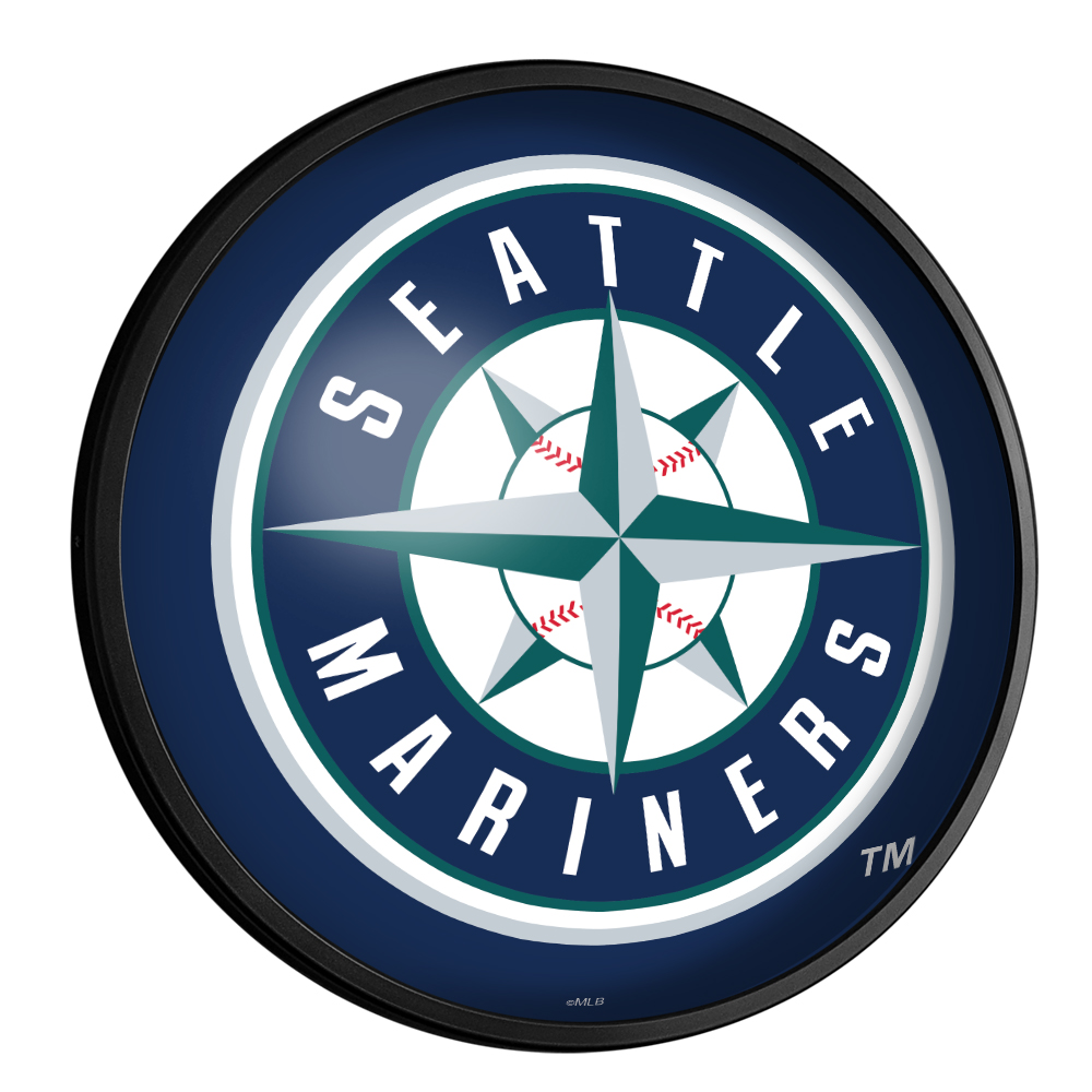 Seattle Mariners Round Slimline Lighted Wall Sign