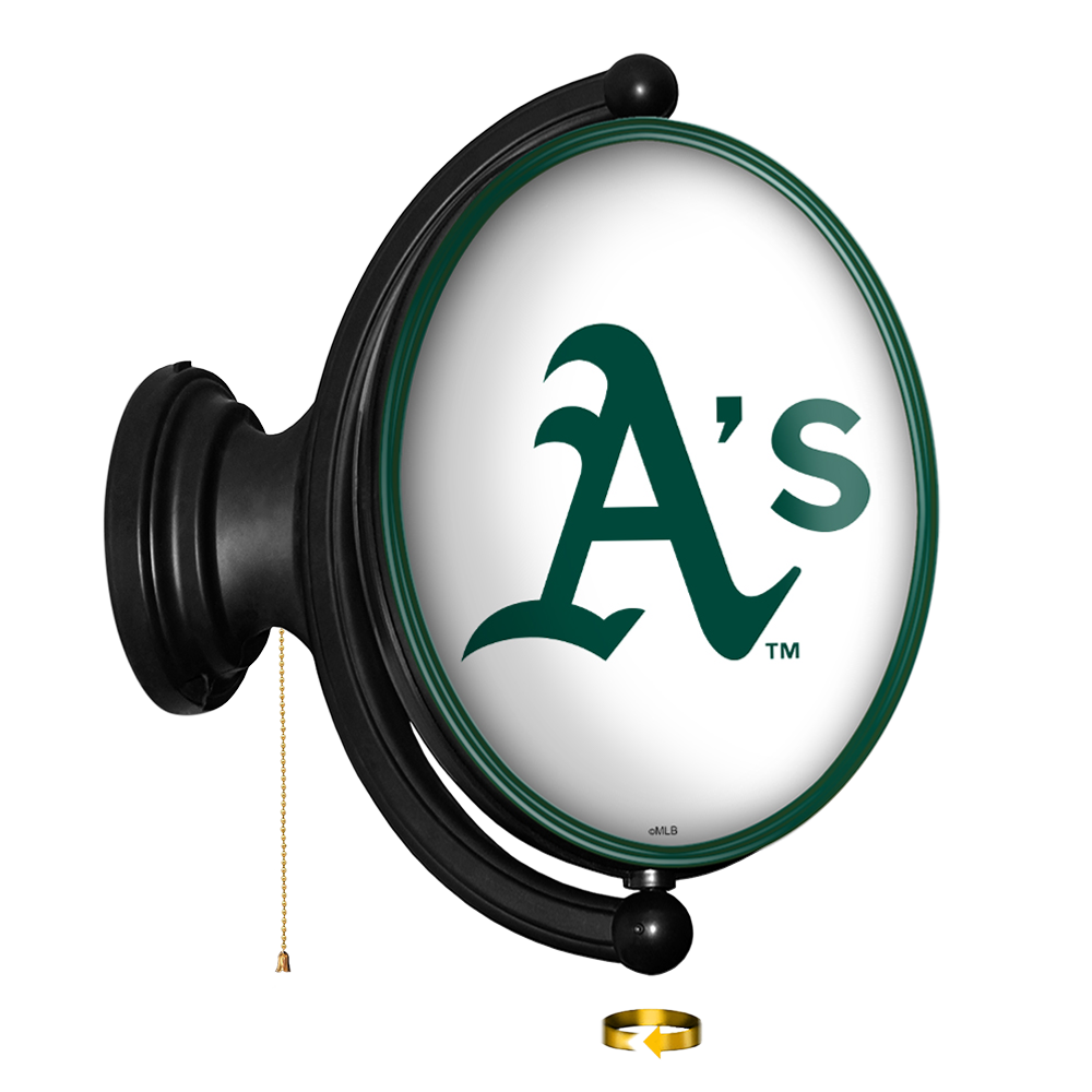 Oakland Athletics Original Oval Rotating Lighted Wall Sign