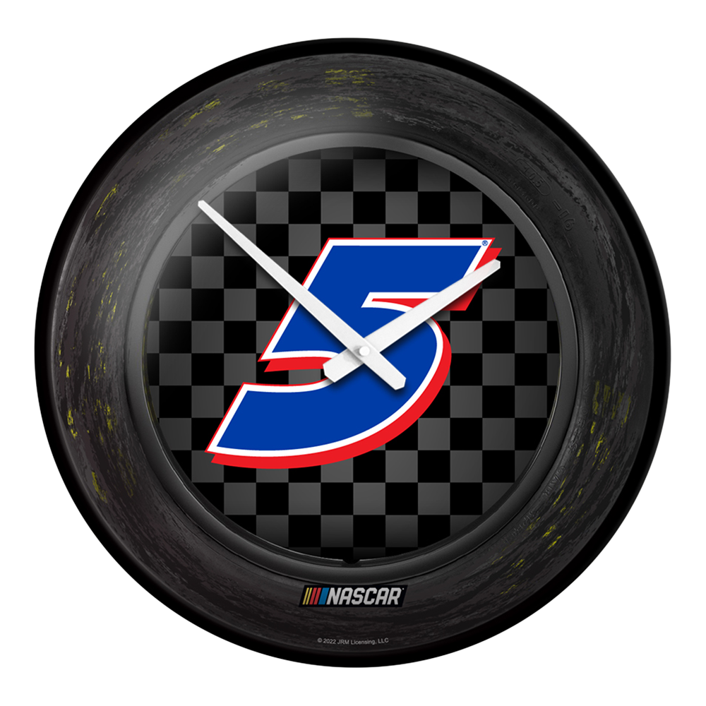 Kyle Larson Tire Framed - Modern Disc Wall Clock