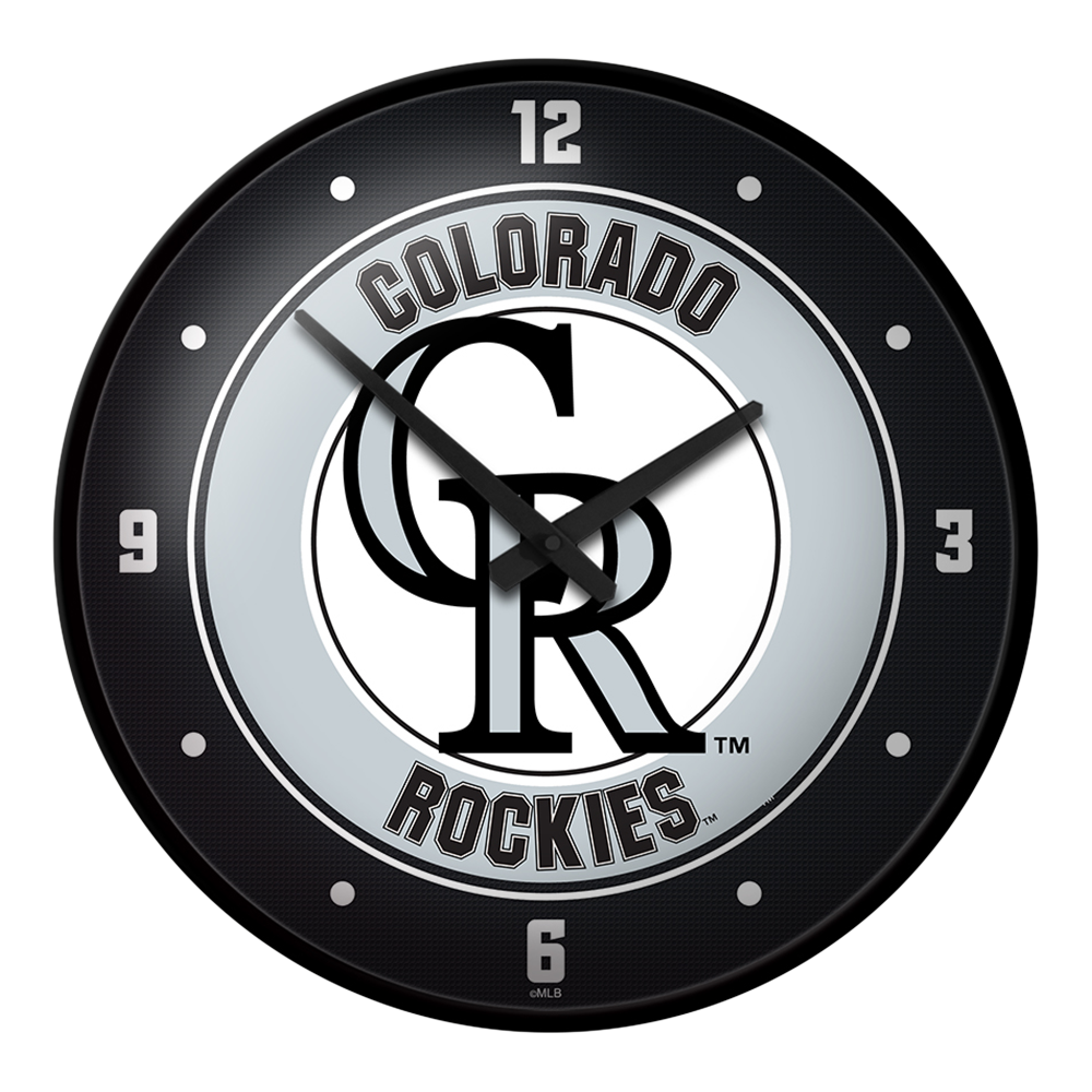 Colorado Rockies Modern Disc Wall Clock