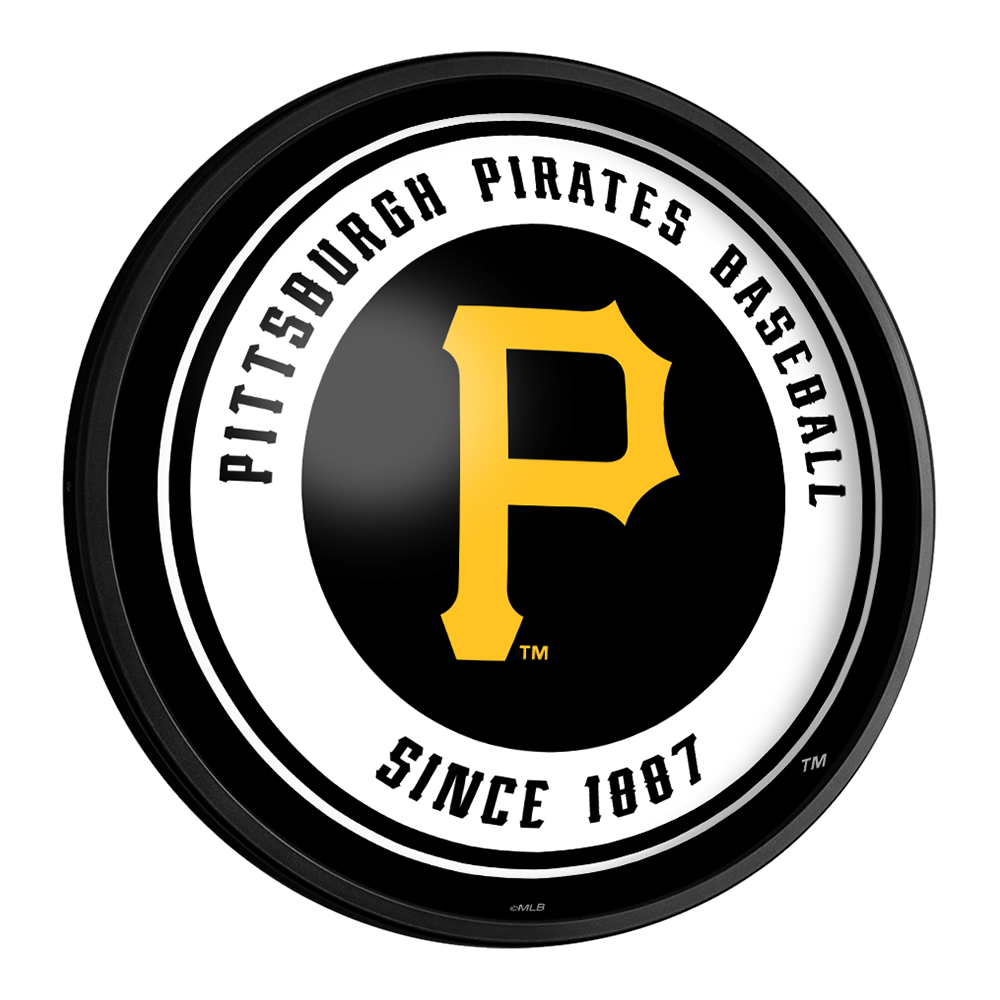 Pittsburgh Pirates Alternate Logo - Round Slimline Lighted Wall Sign