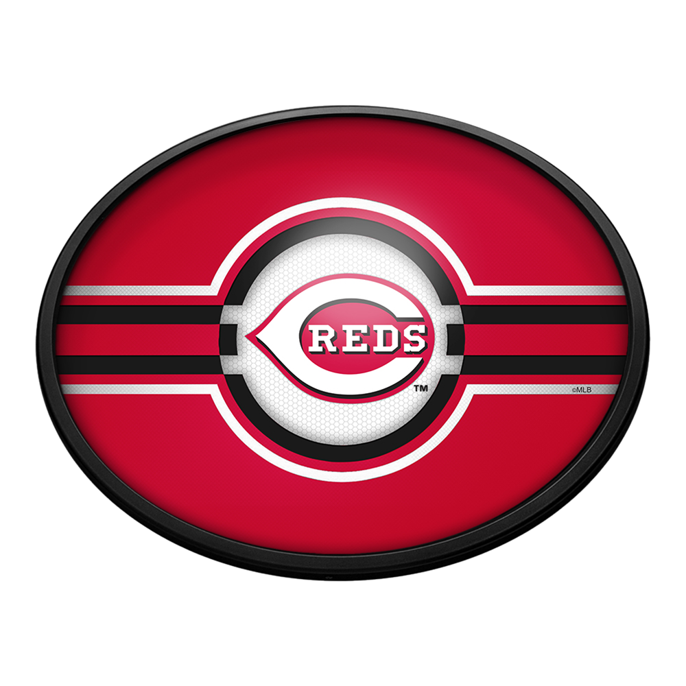 Cincinnati Reds Oval Slimline Lighted Wall Sign