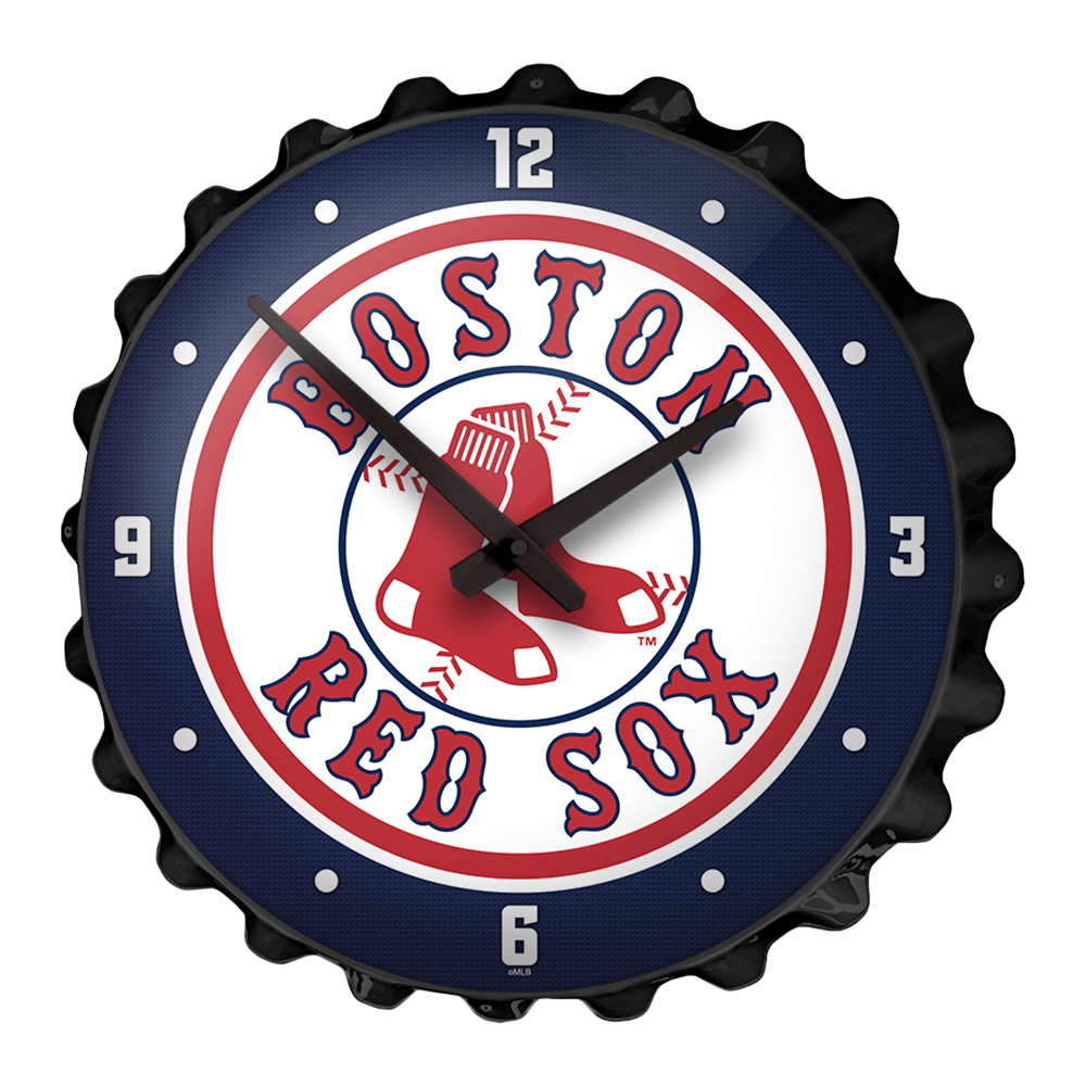 Boston Red Sox Bottle Cap Wall Clock