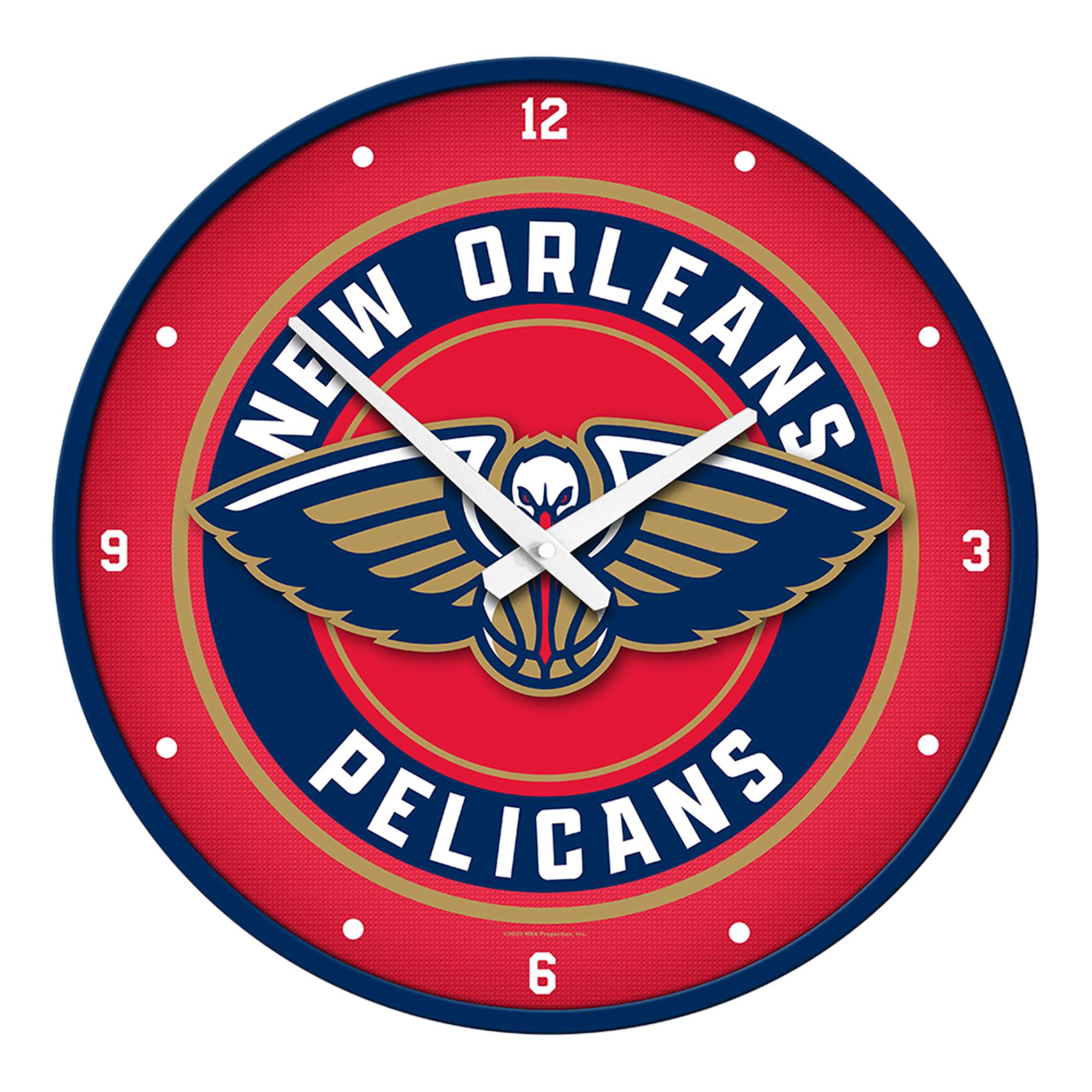 New Orleans Pelicans Modern Disc Wall Clock
