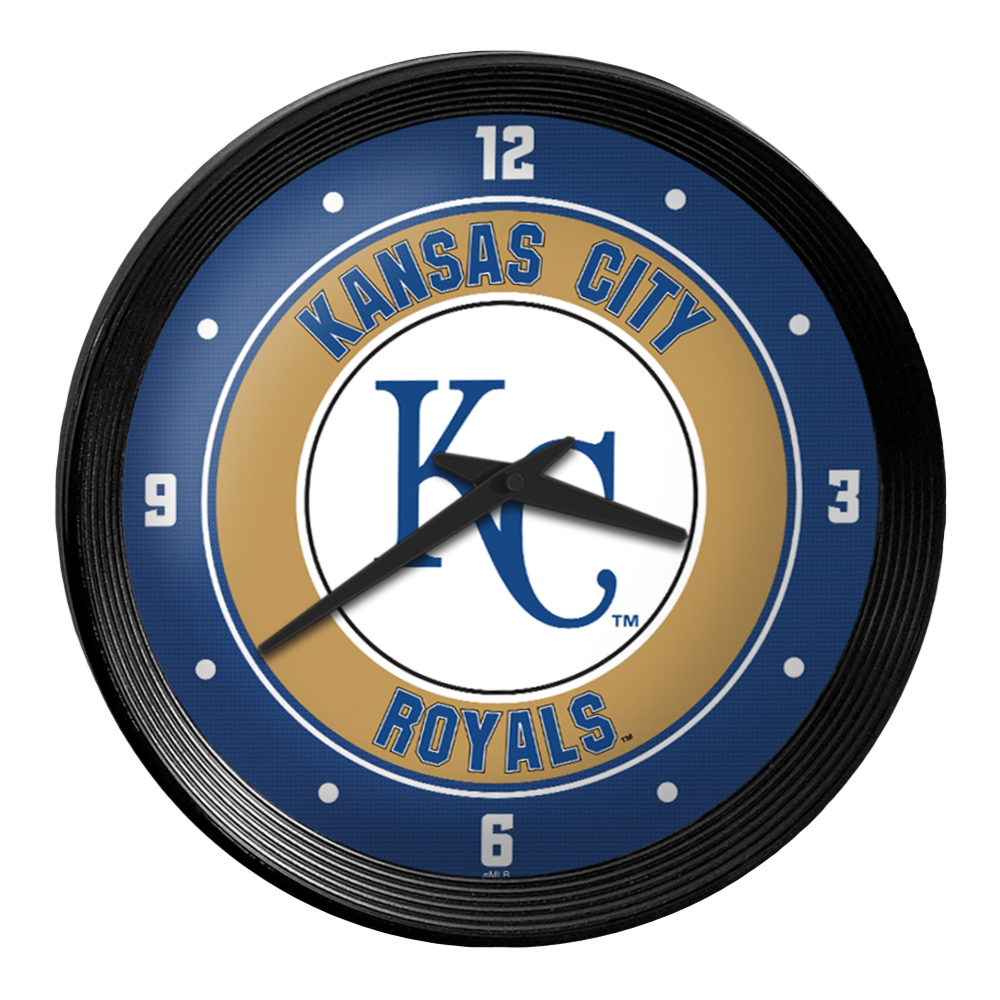Kansas City Royals Ribbed Frame Wall Clock