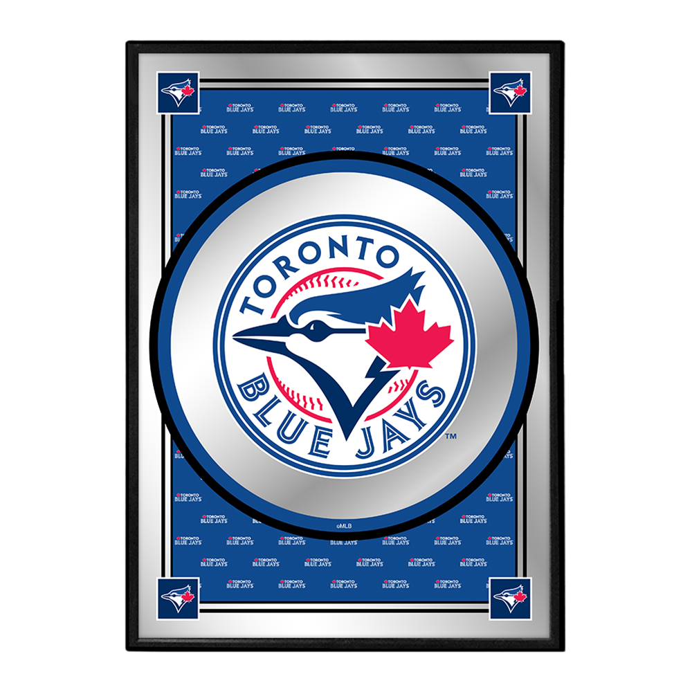 Toronto Blue Jays Vertical Team Spirit - Framed Mirrored Wall Sign