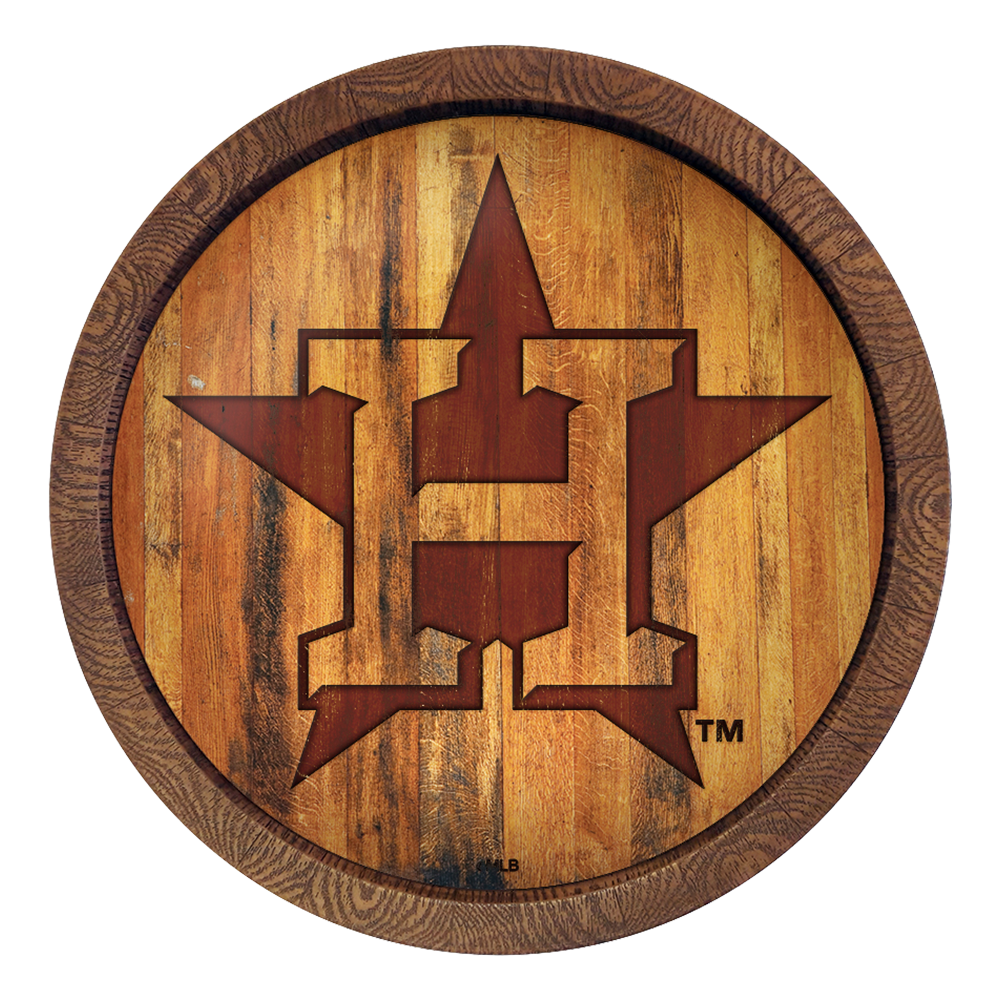 Houston Astros Logo - Branded "Faux" Barrel Top Sign