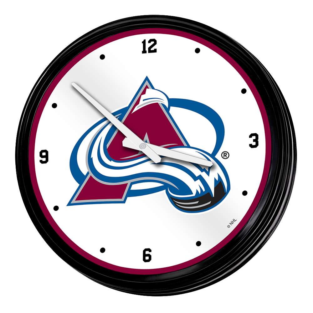 Colorado Avalanche Retro Lighted Wall Clock