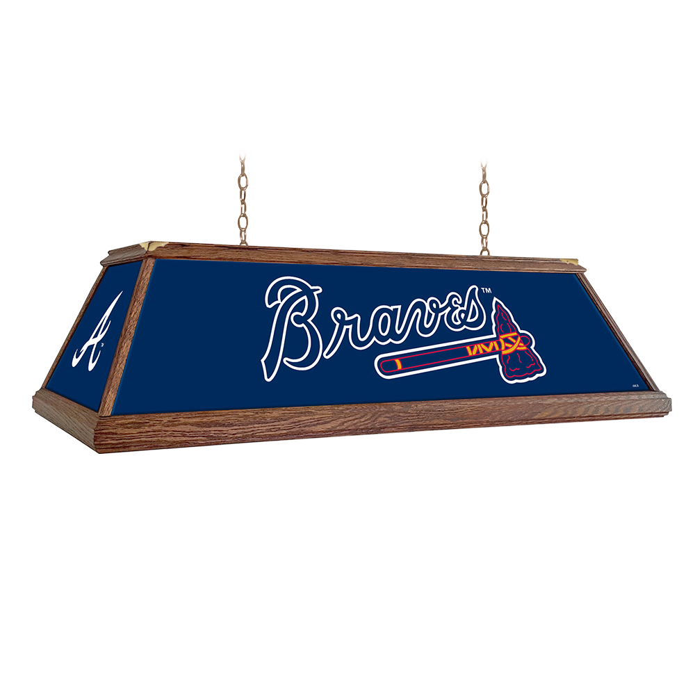 Atlanta Braves Premium Wood Pool Table Light