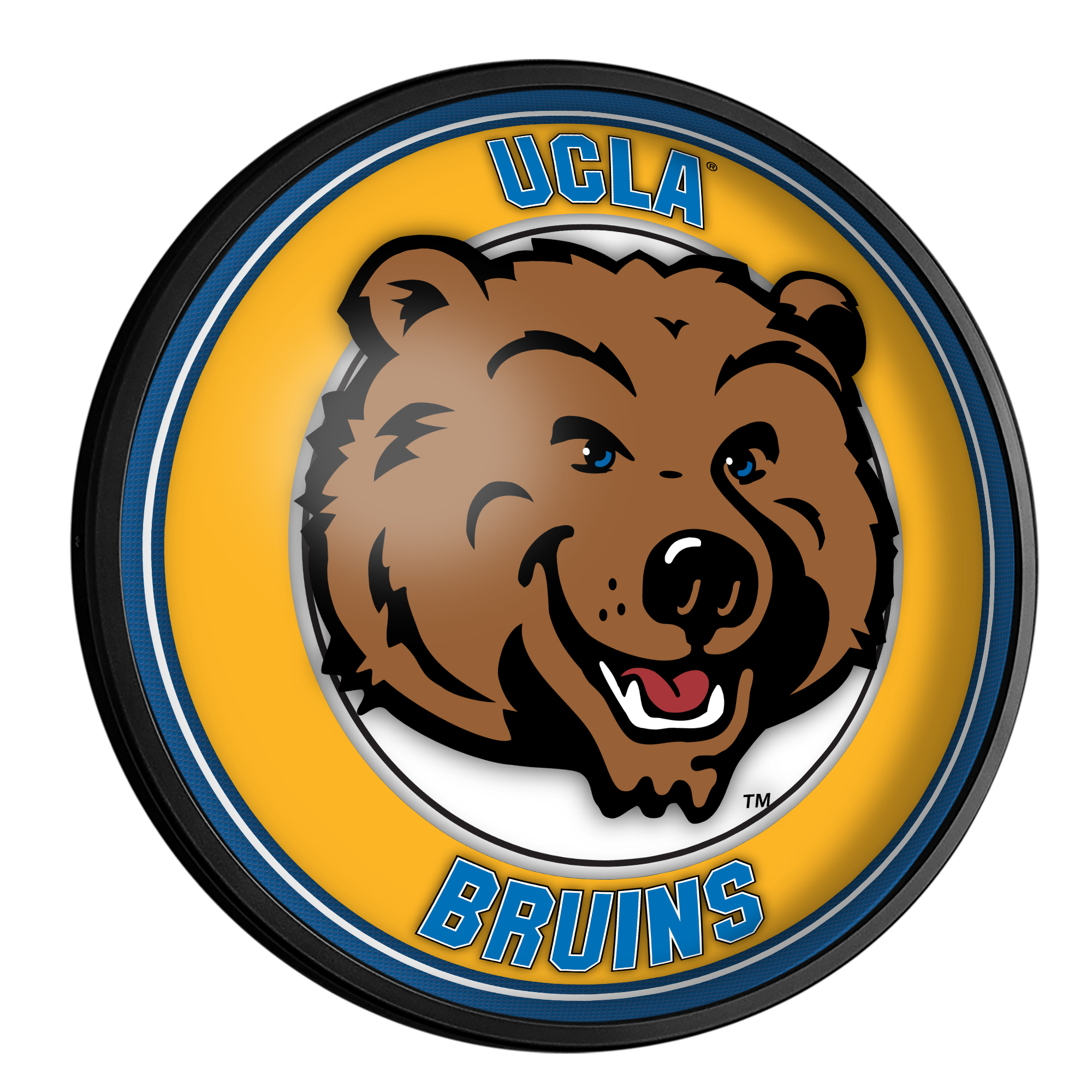UCLA Bruins Mascot - Round Slimline Lighted Wall Sign
