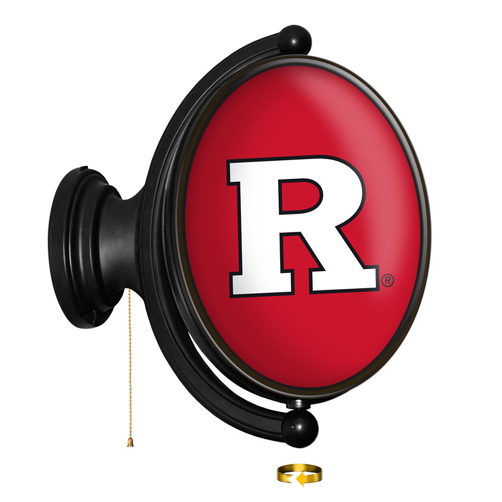 Rutgers Scarlet Knights Original Oval Rotating Lighted Wall Sign