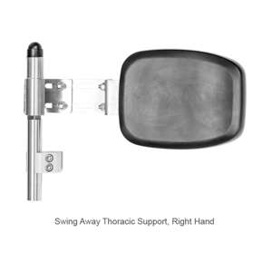 Juvo Shower Commode Thoracic Lateral Support, Swing Away